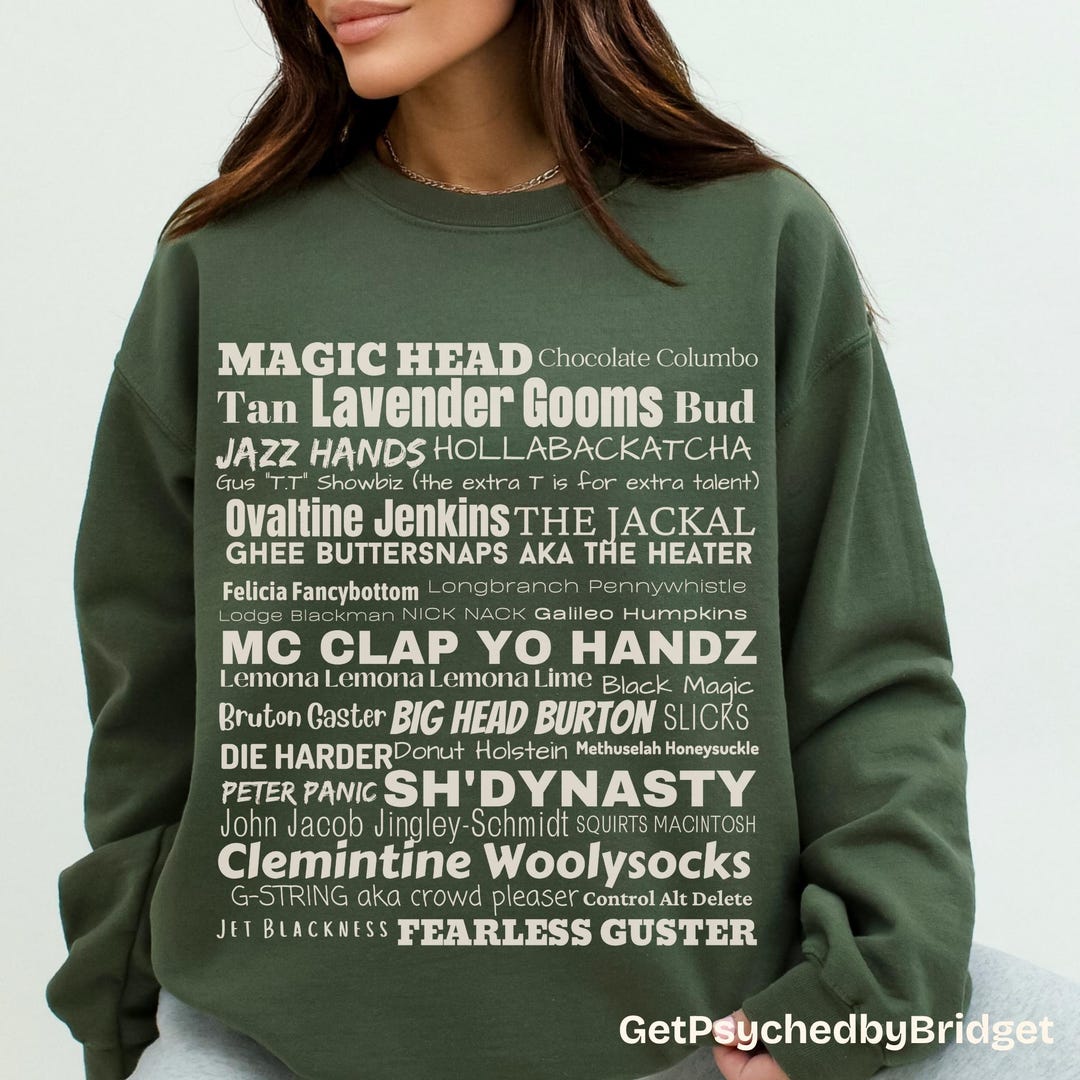 Psych TV Show Gus Nicknames Sweatshirt - Fan Gift - Etsy