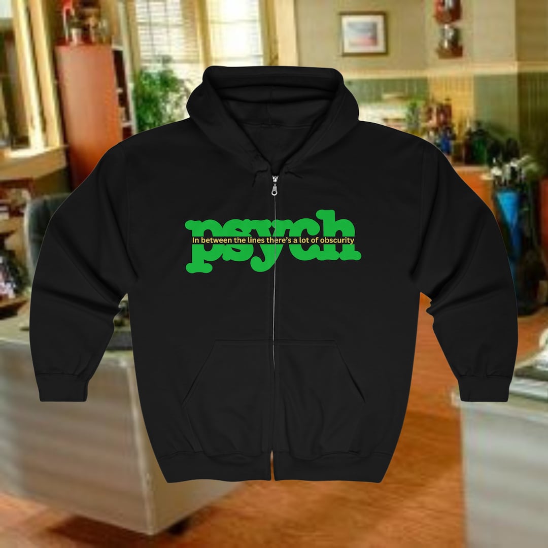 In Between the Lines Psych Hoodie/psych Zip Up/psych Christmas Gift ...
