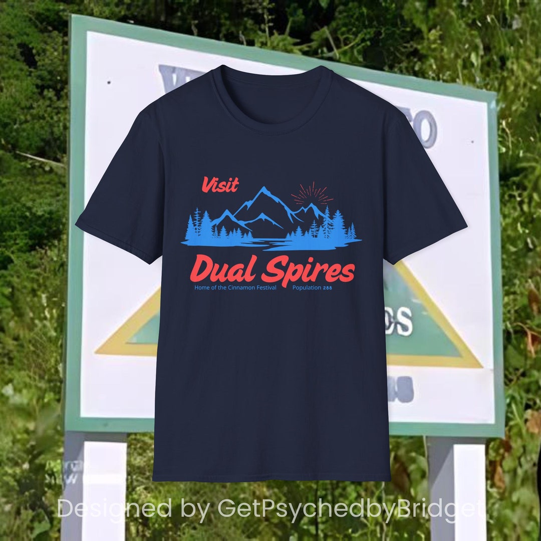 Psych TV Show Dual Spires Twin Peaks Shirt/psych Tv Fan/psych Tv Show ...