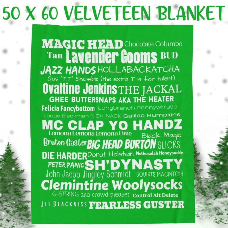 Psych TV Show Velveteen Blanket, Gus Nicknames - Etsy Australia