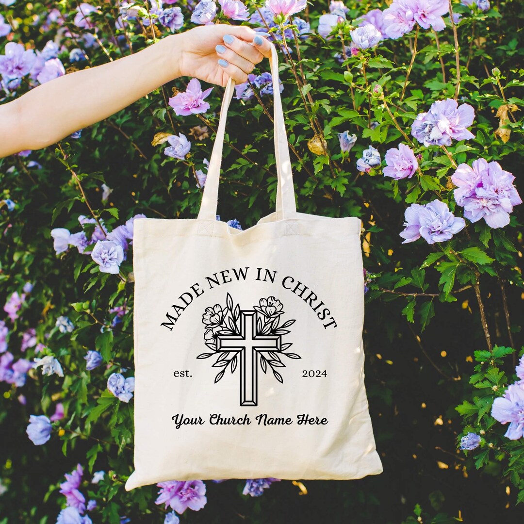 Custom Baptism Gift Personalized Baptism Tote Bag Custom Church Tote ...