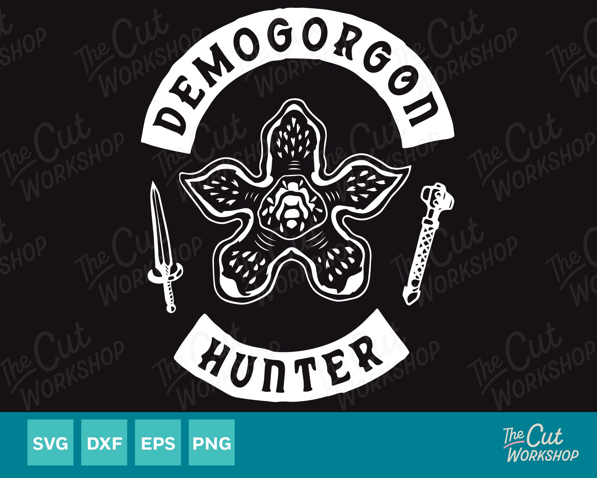 Stranger Things Demogorgon Hunter SVG Clipart Images Digital - Etsy Finland