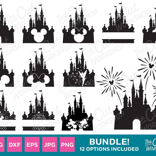 Disneyland Castle SVG Png Dxf Eps Est Castle Digital File - Etsy