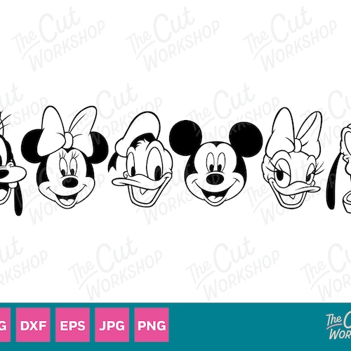 Disneyland SVG Friends Ears Minnie Goofy Donald Daisy Pluto - Etsy