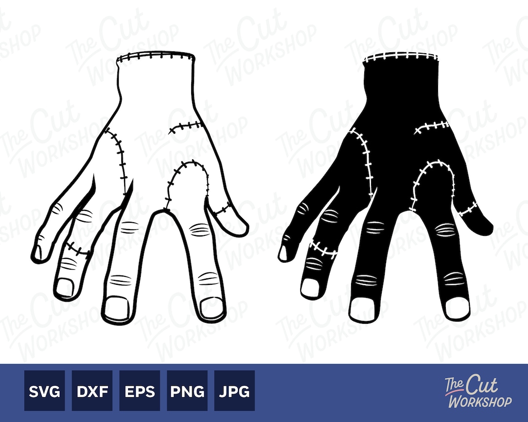 Thing Hand Wednesday Addams Layered Svg Clipart Images Etsy