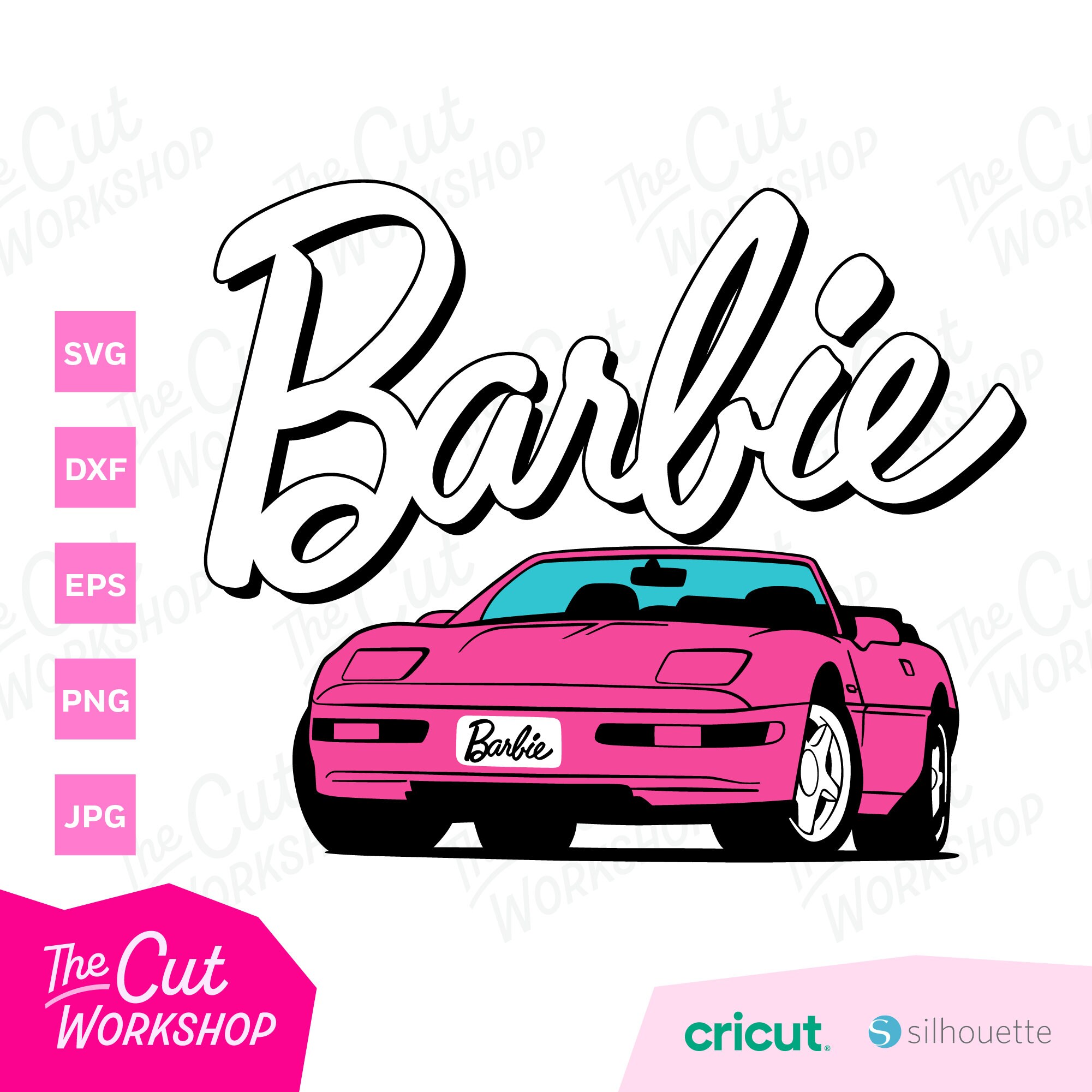 Barbi Car Convertible Corvette Palms Pink Babe Doll Girly - Etsy Canada