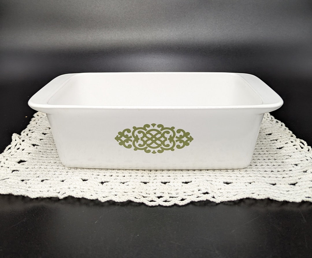 Vintage 1970s Corning Ware 2 Quart Green Medallion Loaf Pan P-315-B ...