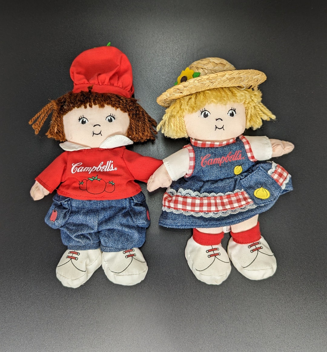 Vintage 2000 Set of 2 Campbell's Soup Kids Plush /beanies Dolls - V0770 ...