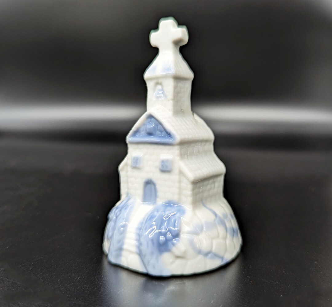 Vintage Cute Little 3.75" Church Shaped Porcelain Bell - V1952 - Etsy