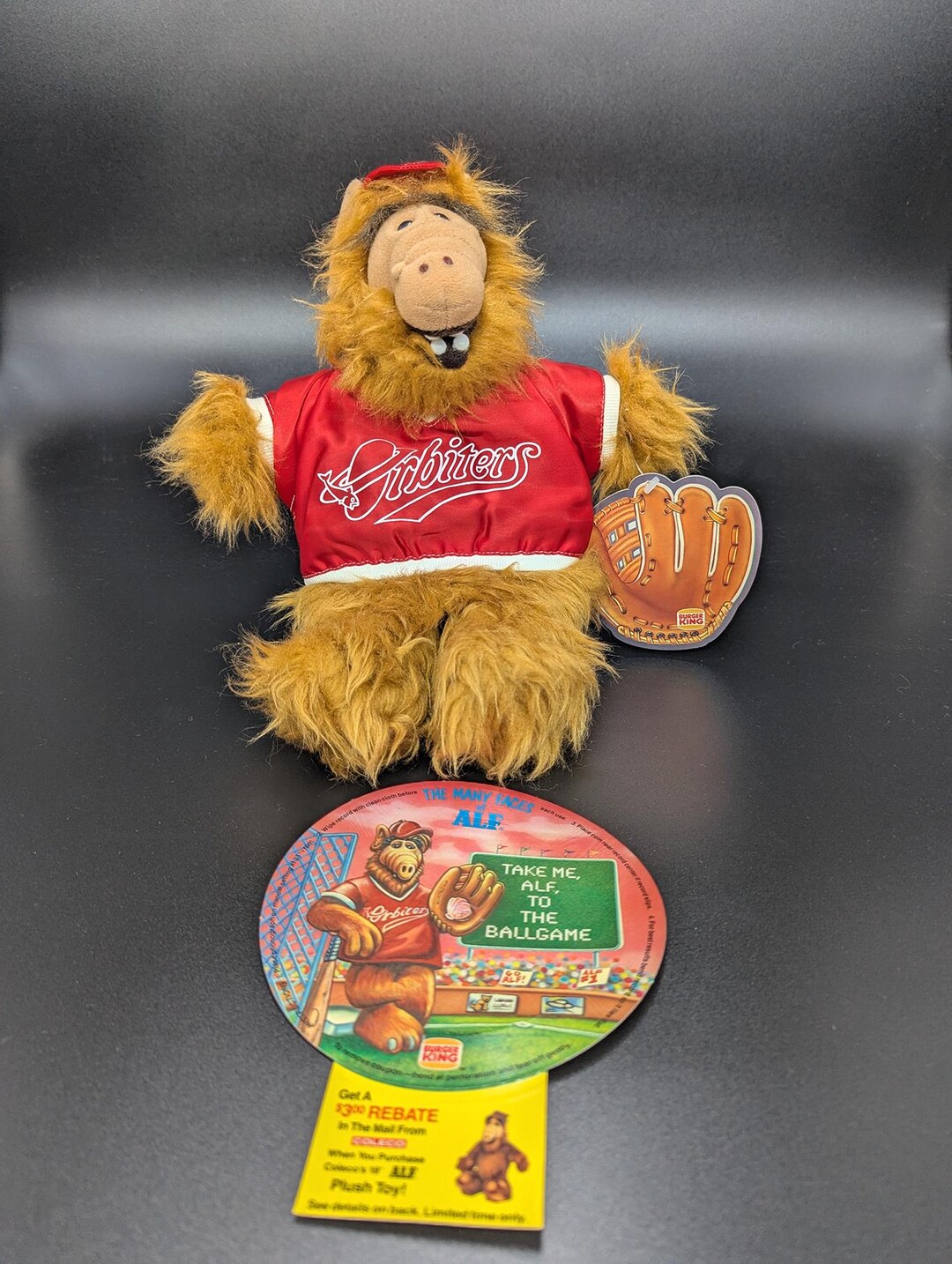 Vintage 1988 ALF Hand Puppet and Record BASEBALL ORBITERS With Original ...
