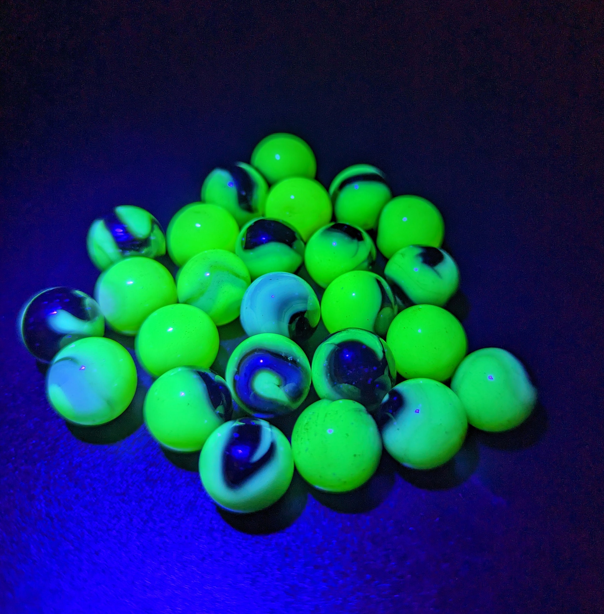 Uranium Glass Marbles