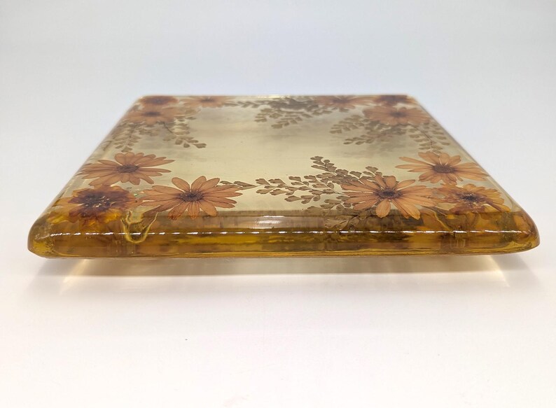 Vintage 1970 Thick and Heavy Lucite/acrylic Footed Lucite Trivet With ...