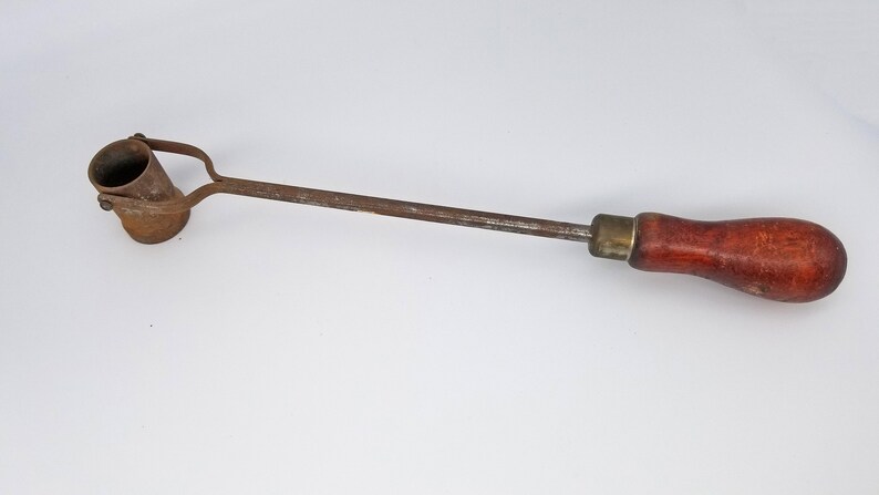 Vintage 1950s Lead Ladle With Swivel Pouring Pot and Wood Handle ...