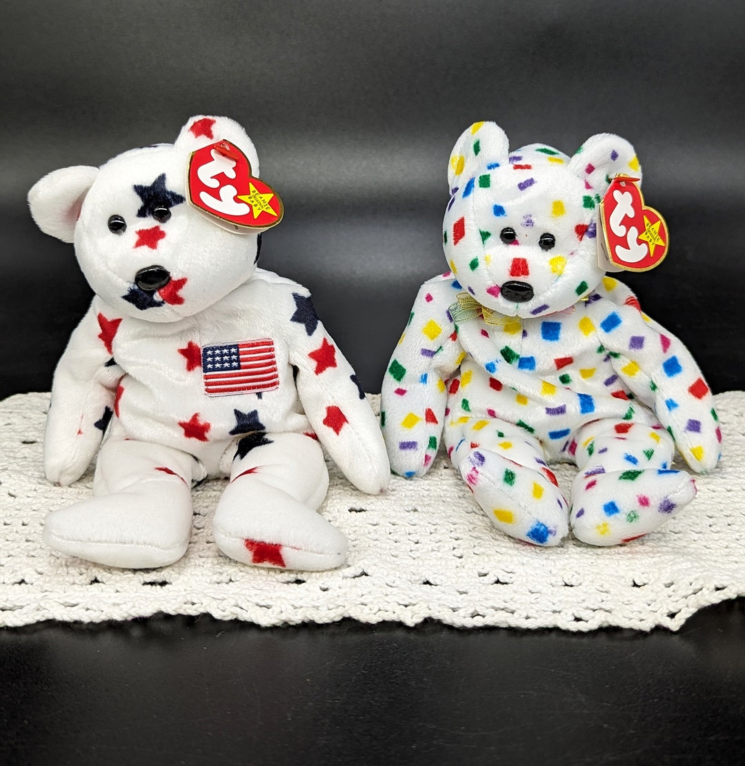 Vintage Pair of Collectible TY Beanie Babies Bears GLORY and TY 2K ...