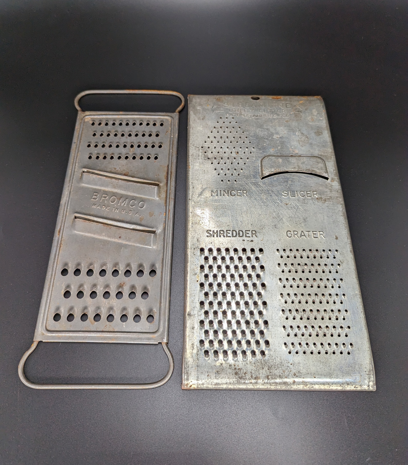 Vintage Pair of Kitchen Graters Streamline Utility Multi-cutter and ...
