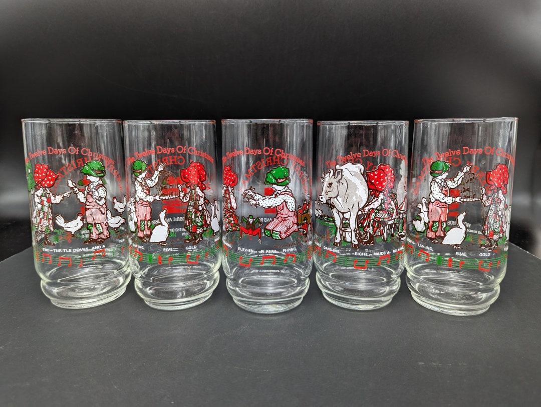 Vintage Set Of 5 Coca Cola Holly Hobbie And Robby 12 Days Of Christmas