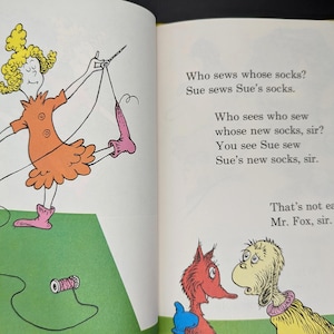 Vintage 1965 Dr. Seuss "fox in Socks" Hardcover Children's Book - V3409 ...