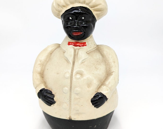 Vintage 1920s Cast Iron Black Americana Jolly Chef Bank - V1106 - Etsy
