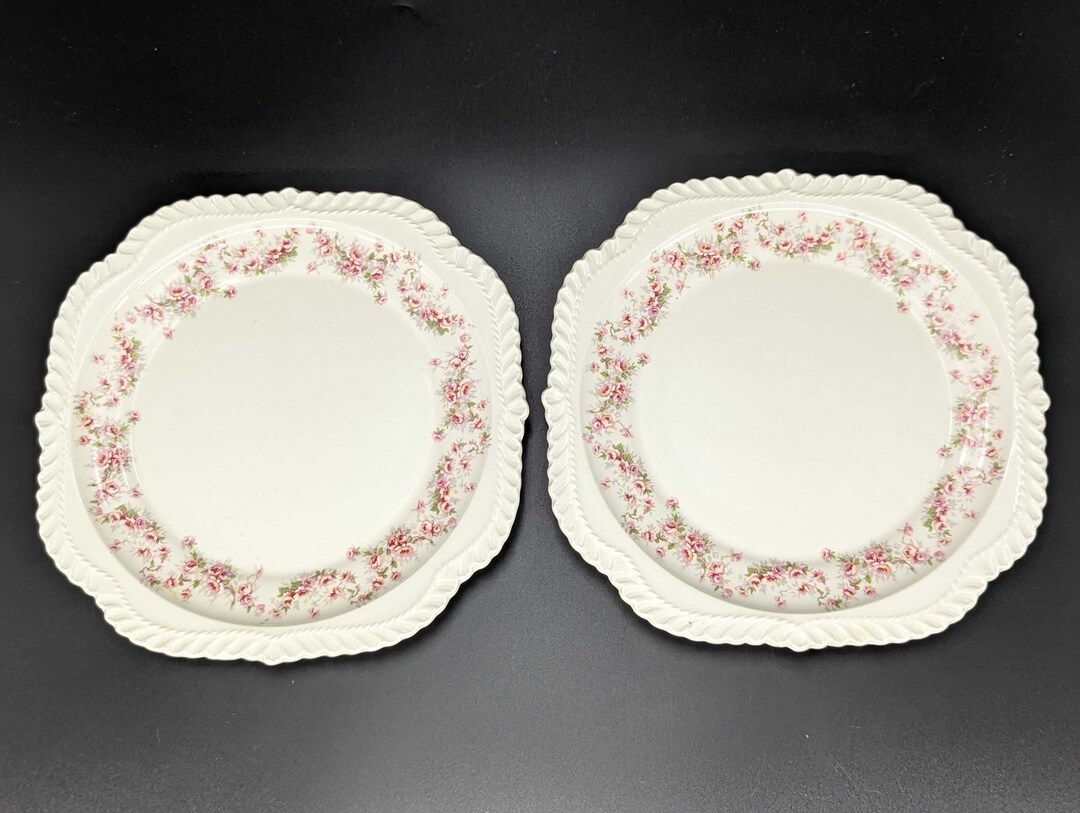 Vintage Pair2 of Beautiful Royal Gadroon Bridal Rose 8.5 Plates V1855 ...