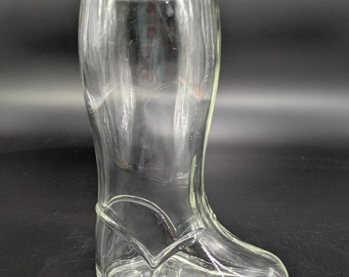 Vintage Heavy Glass Cowboy/cowgirl Boot 7.5" Tall - V3649 - Etsy