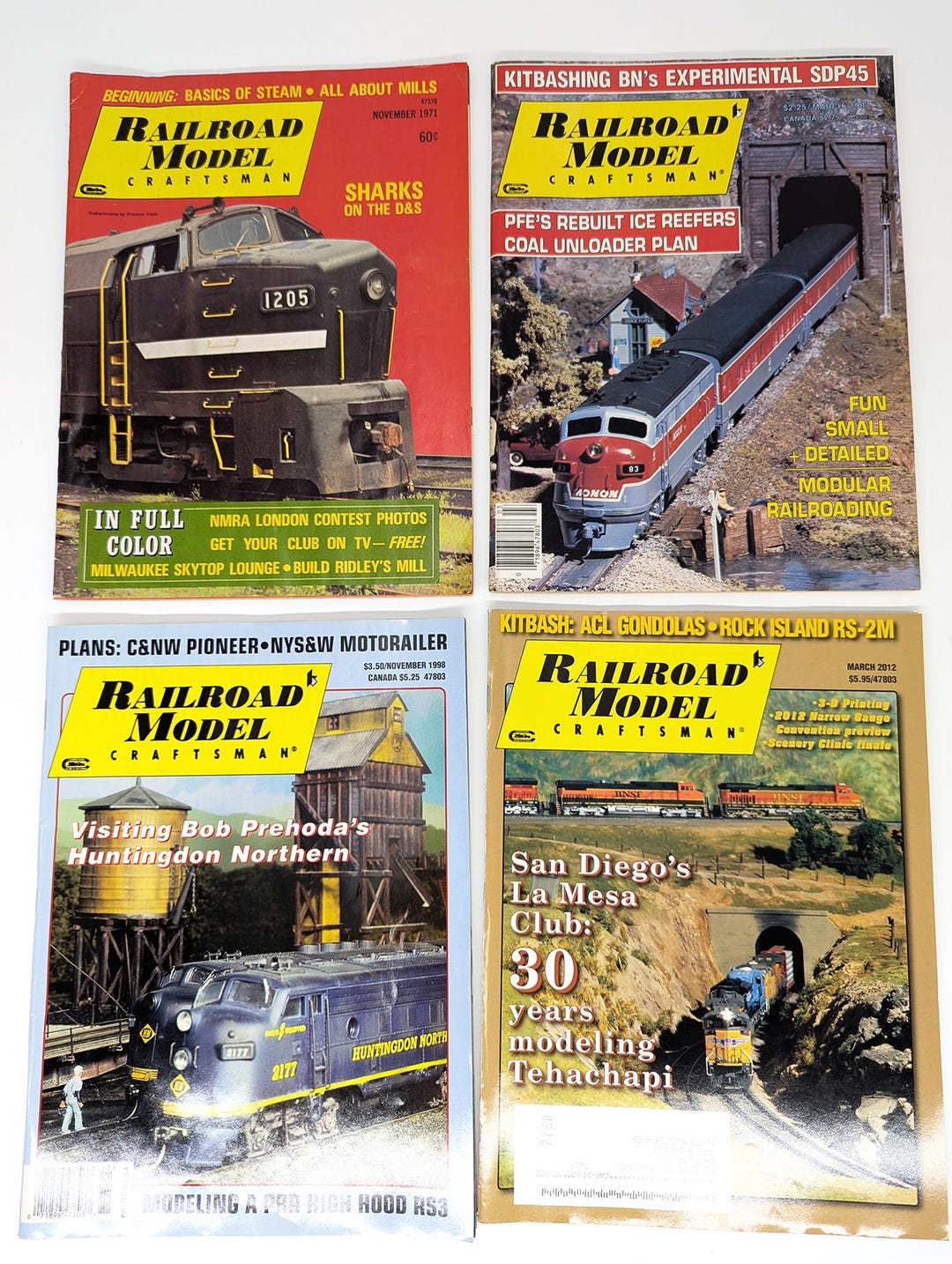Vintage Group of 4 Train Magazines "railroad MODEL Craftsman" From 1971 ...