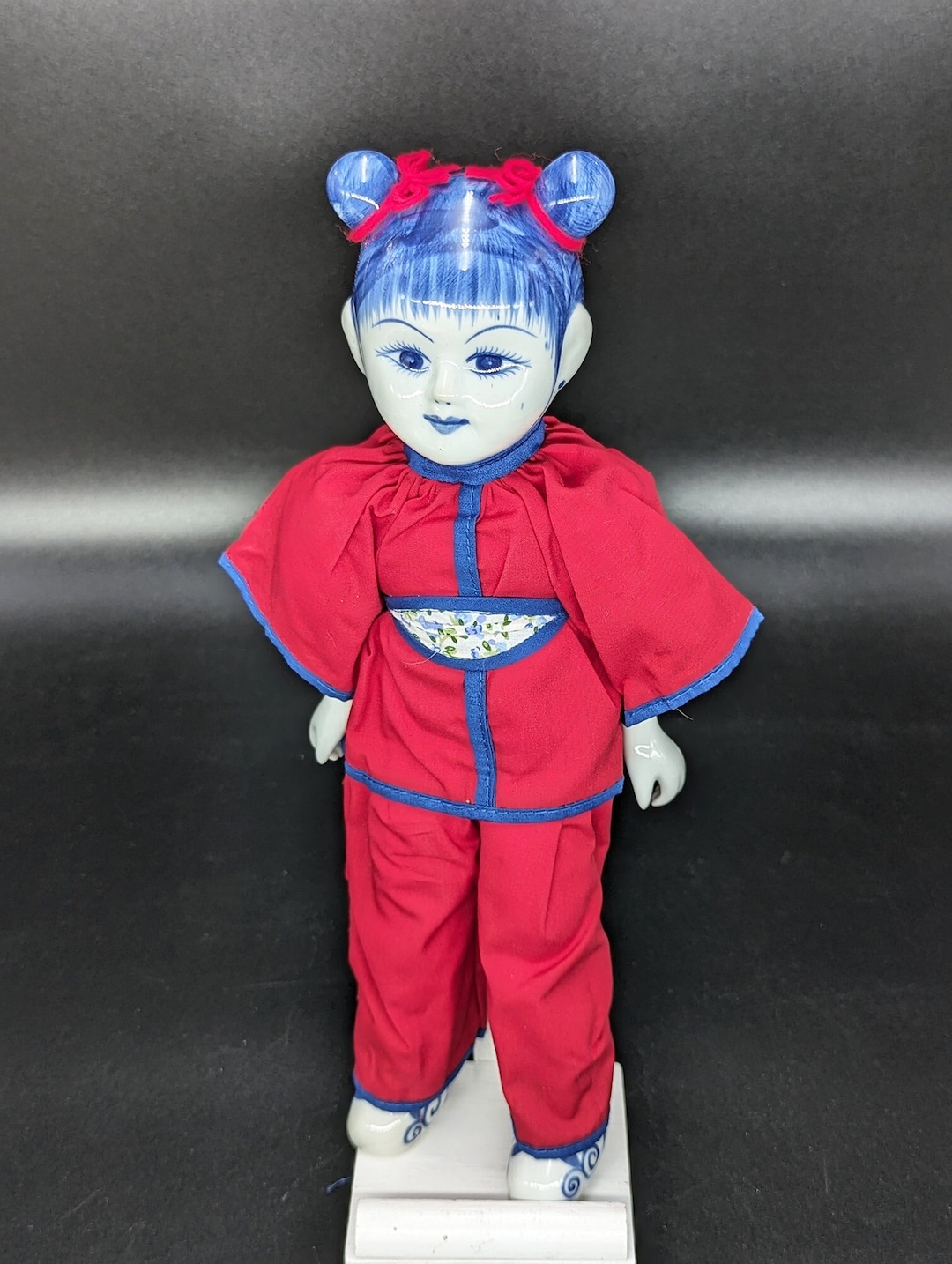 Vintage Hand-painted 12.5" Porcelain China Girl Doll - V2543 - Etsy