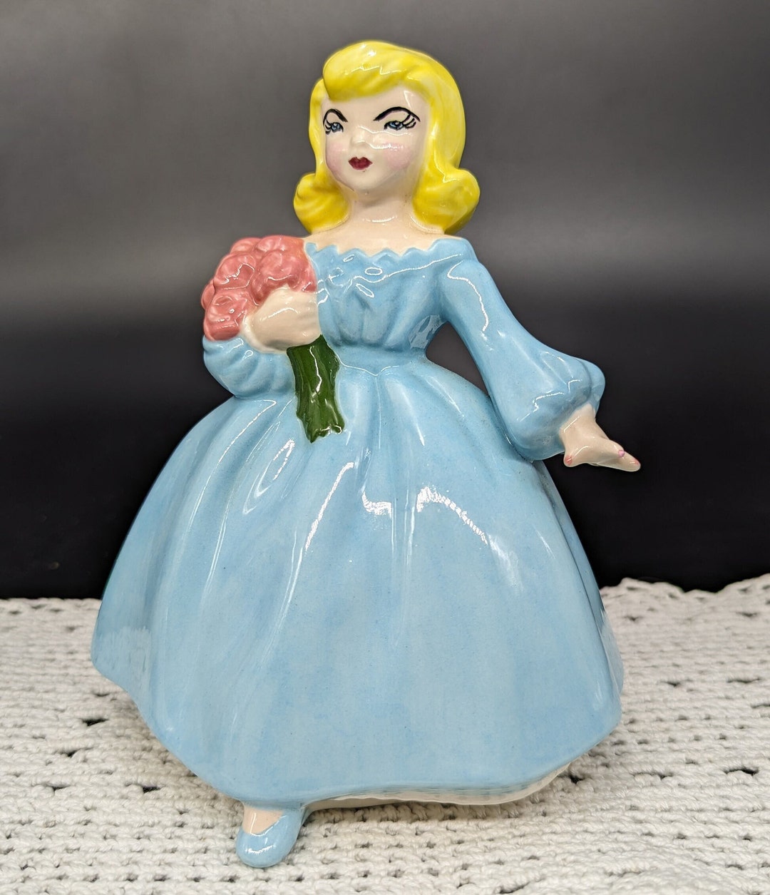 Vintage Holland Mold Hand-painted Ceramic Girl 7" Figure - V2096 - Etsy