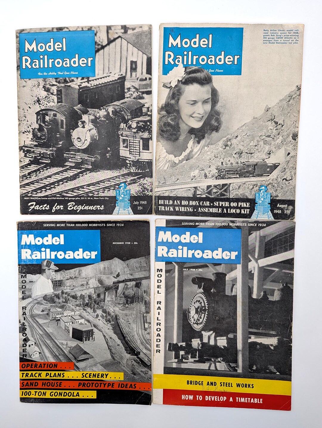 Vintage Group of 4 Collectible Model Train Magazines "model Railroader ...