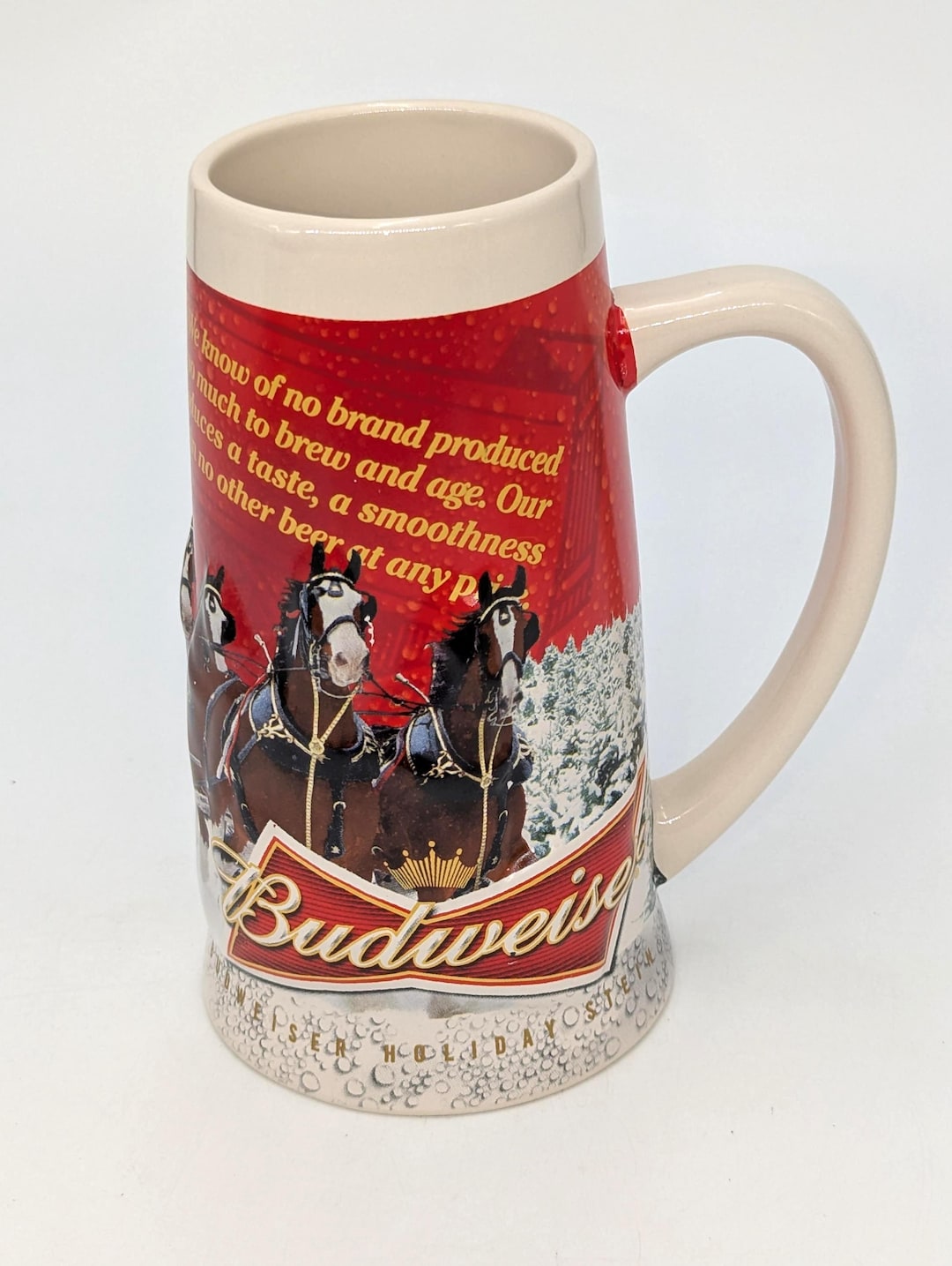 Anheuser-busch BUDWEISER "sights of the Season" Clydesdales Ceramic ...