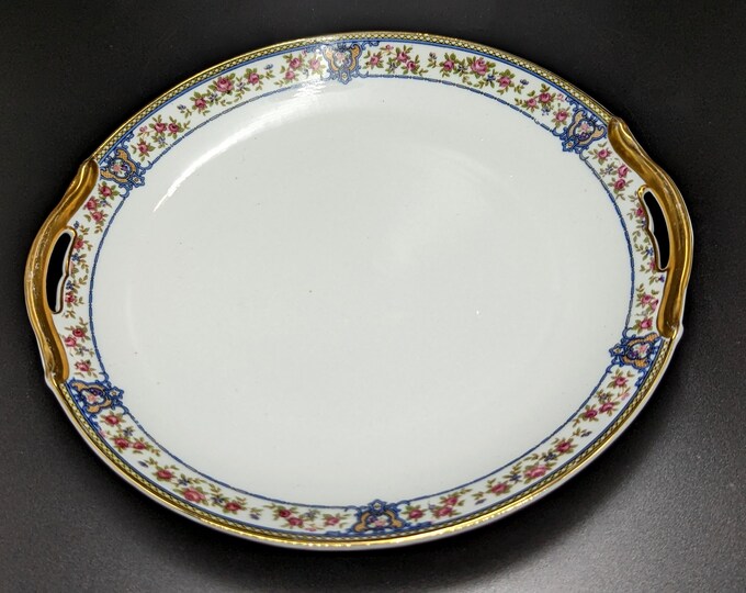 Vintage 1912 NORITAKE NIPPIN China 9.5" Cake Plate With Handles the ...