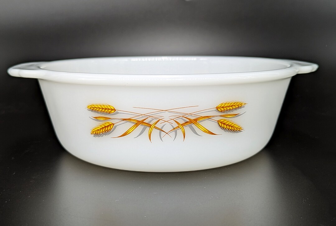 Vintage Fire King #447 Wheat or Golden Harvest Pattern 1-1/2 Quart ...