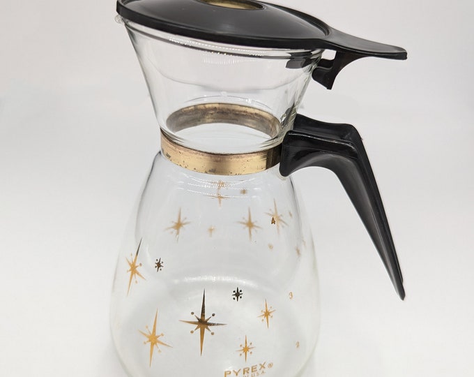 Vintage MCM PYREX Atomic Starburst Pattern 4 Cup Coffee Carafe With ...