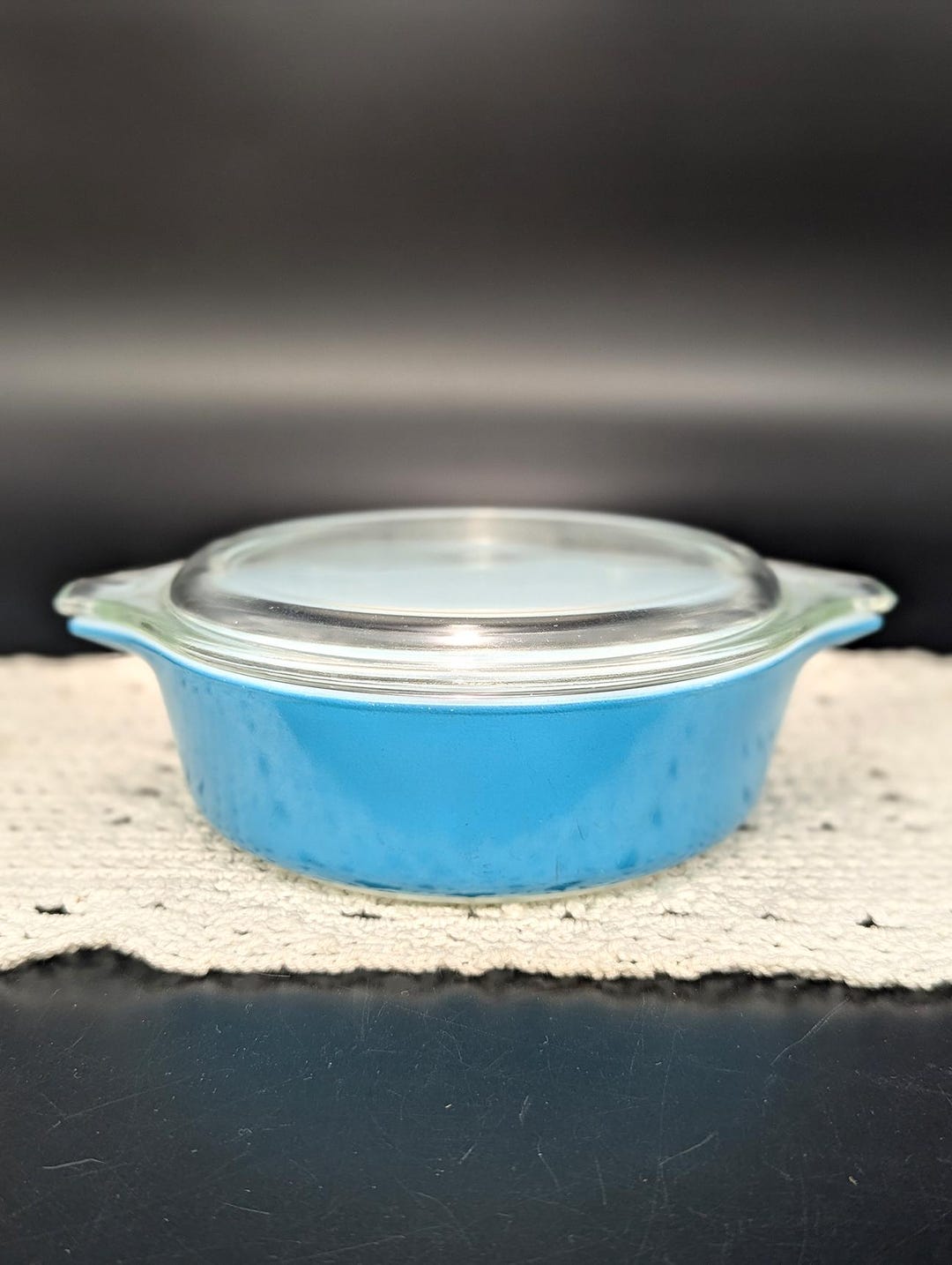 Vintage 1970s PYREX Blue Horizons Solid Turquoise Blue 1 Pint 471 ...