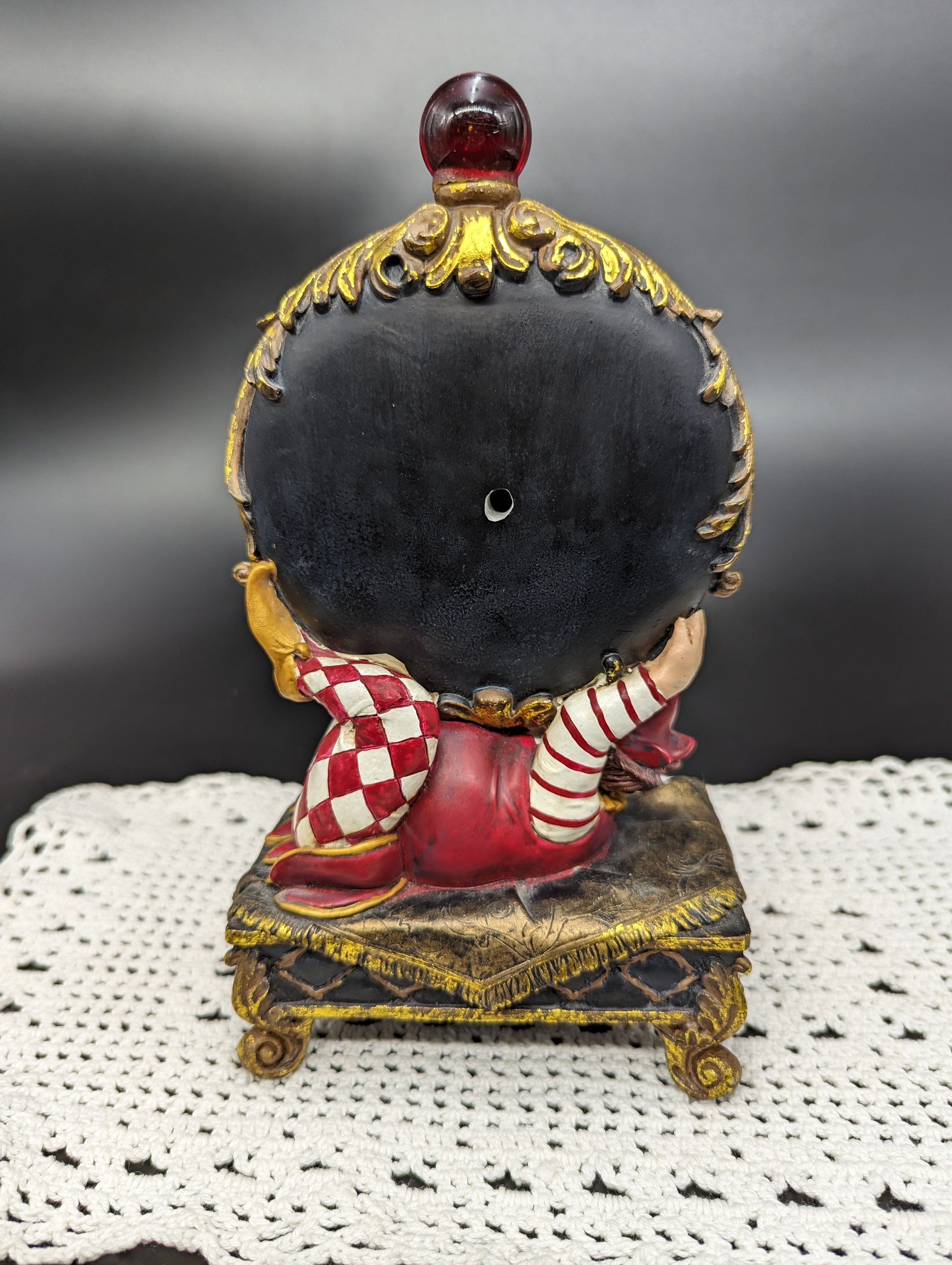 Vintage Mantle Clock With Italian Style Court Jester V1469 - Etsy