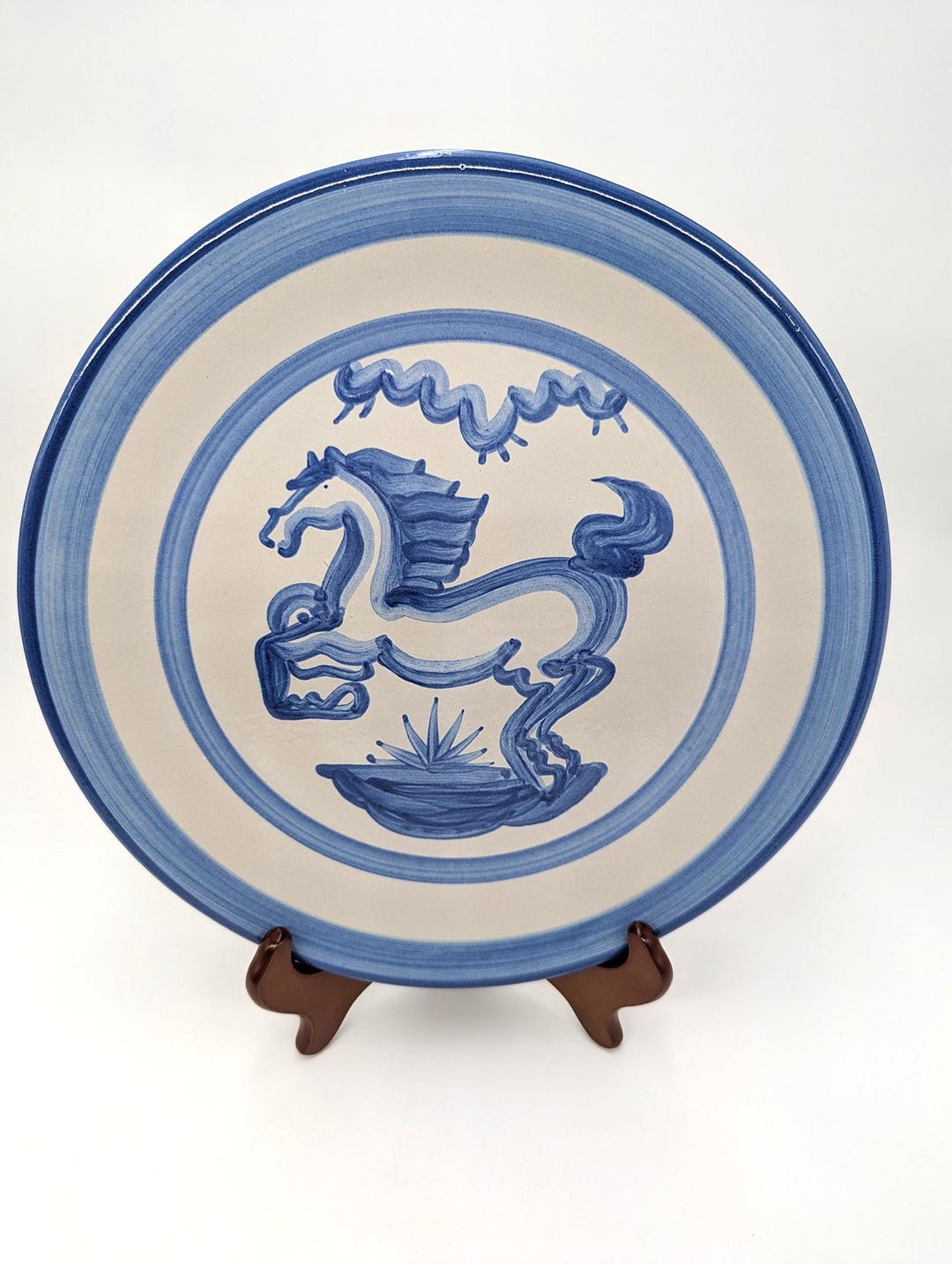Vintage Beautiful M.A. HADLEY Signed Large 11" Plate With Horse Design ...