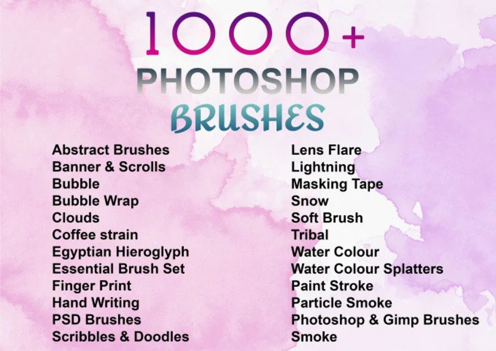 1000+ Photoshop Brushes Bundle | Photoshop Overlays, Effects Brushes ...