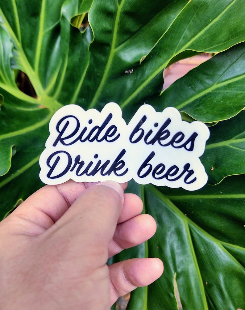Ride Bikes Drink Beer Sticker Sticker Set Etsy