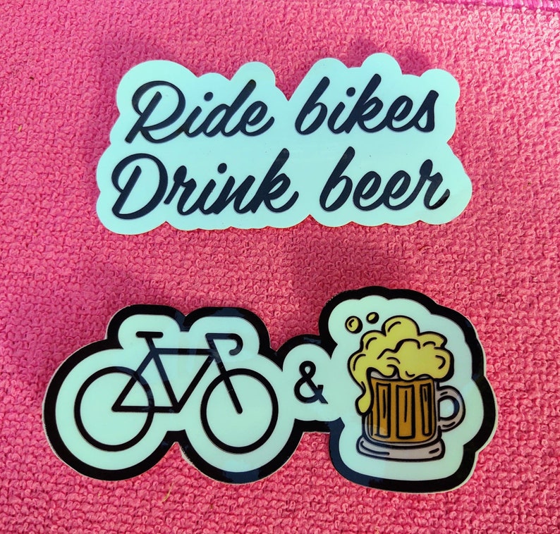 Ride Bikes Drink Beer Sticker Sticker Set Etsy
