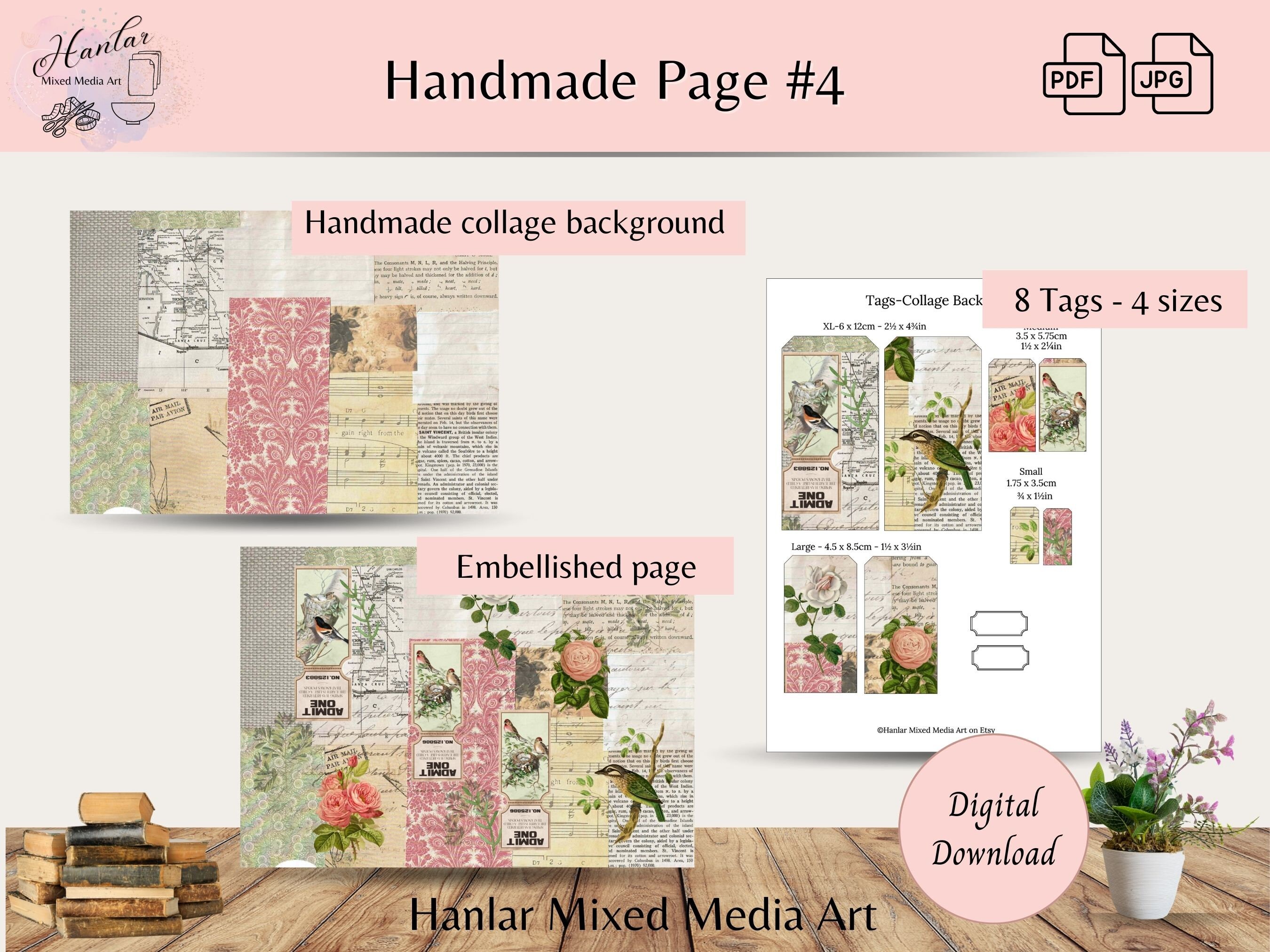 Bundle 10 A4 Handmade Collage Signature Background - Etsy