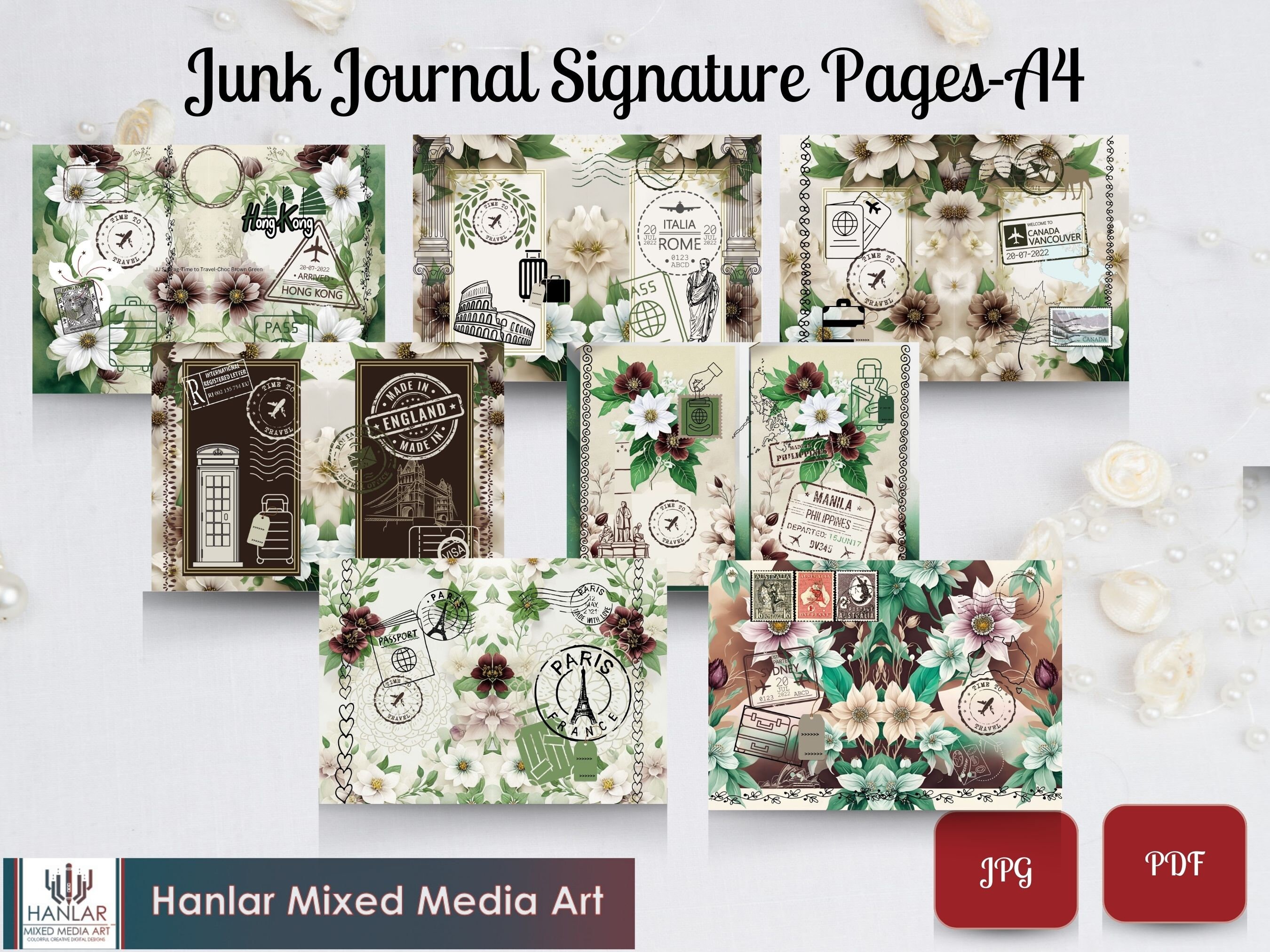 7-A4 L/scape Printable Digital Made Signature Pages - Etsy