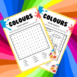 Easy Colours Word Search Printable | Word Search Games | Printable Word ...