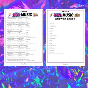 90s Music Trivia, 90s Trivia, 90s Trivia Game, Decades Trivia, 90s ...