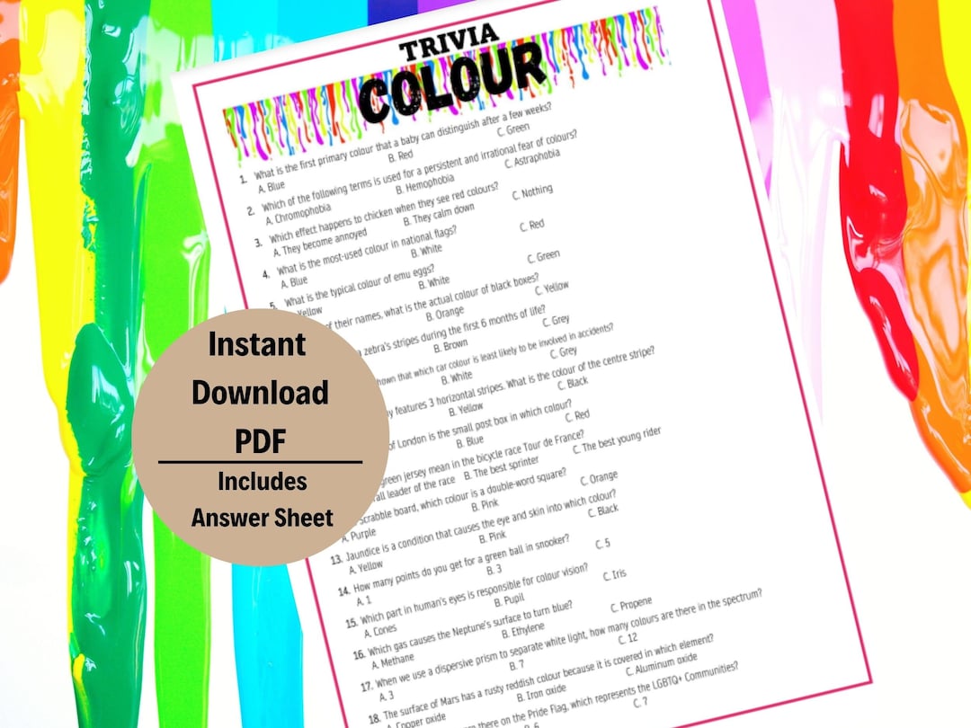 Colour Trivia, Pub Quiz, Trivia Questions, Quiz Games, Quiz Questions ...
