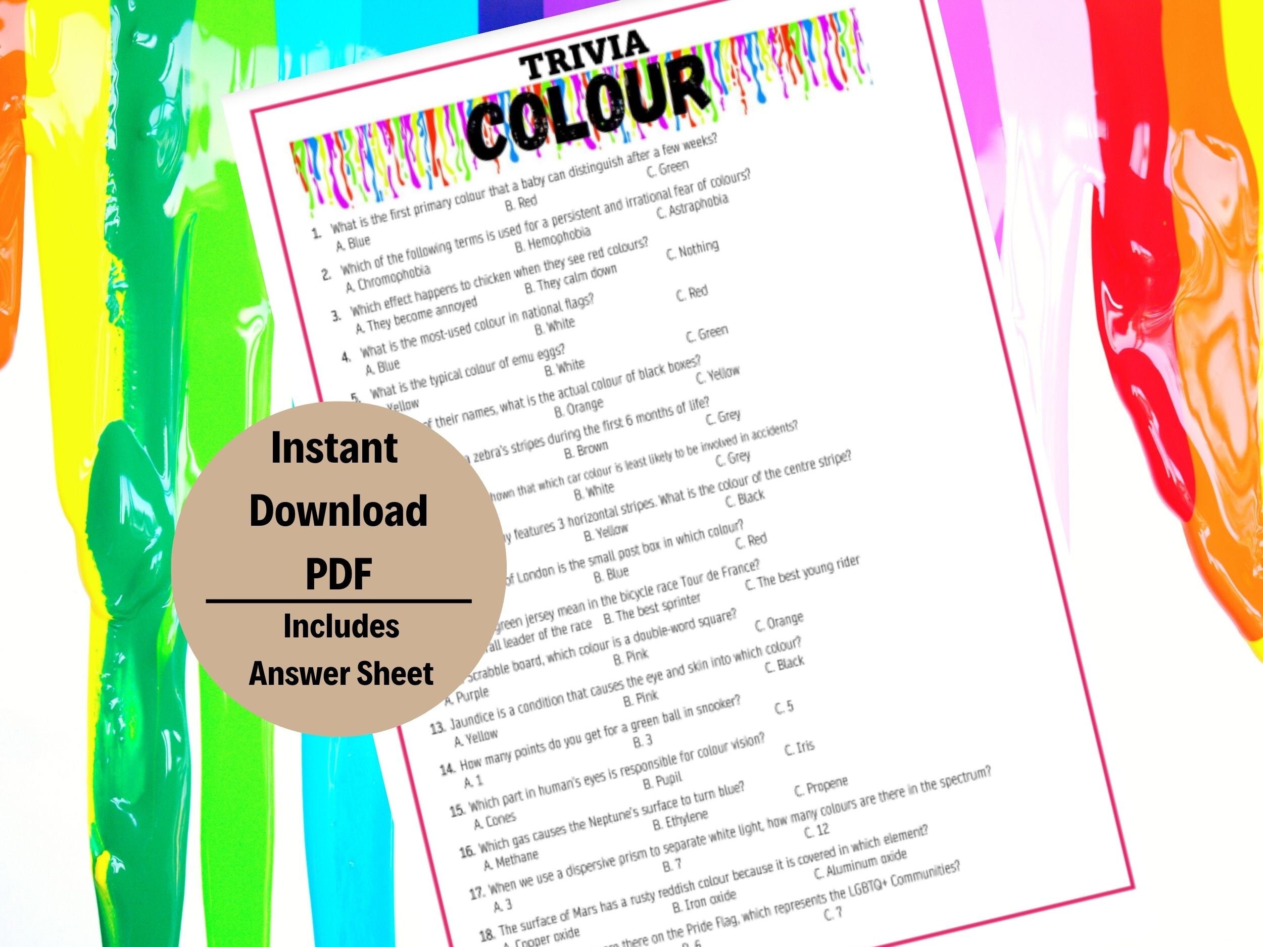 Colour Trivia, Pub Quiz, Trivia Questions, Quiz Games, Quiz Questions ...