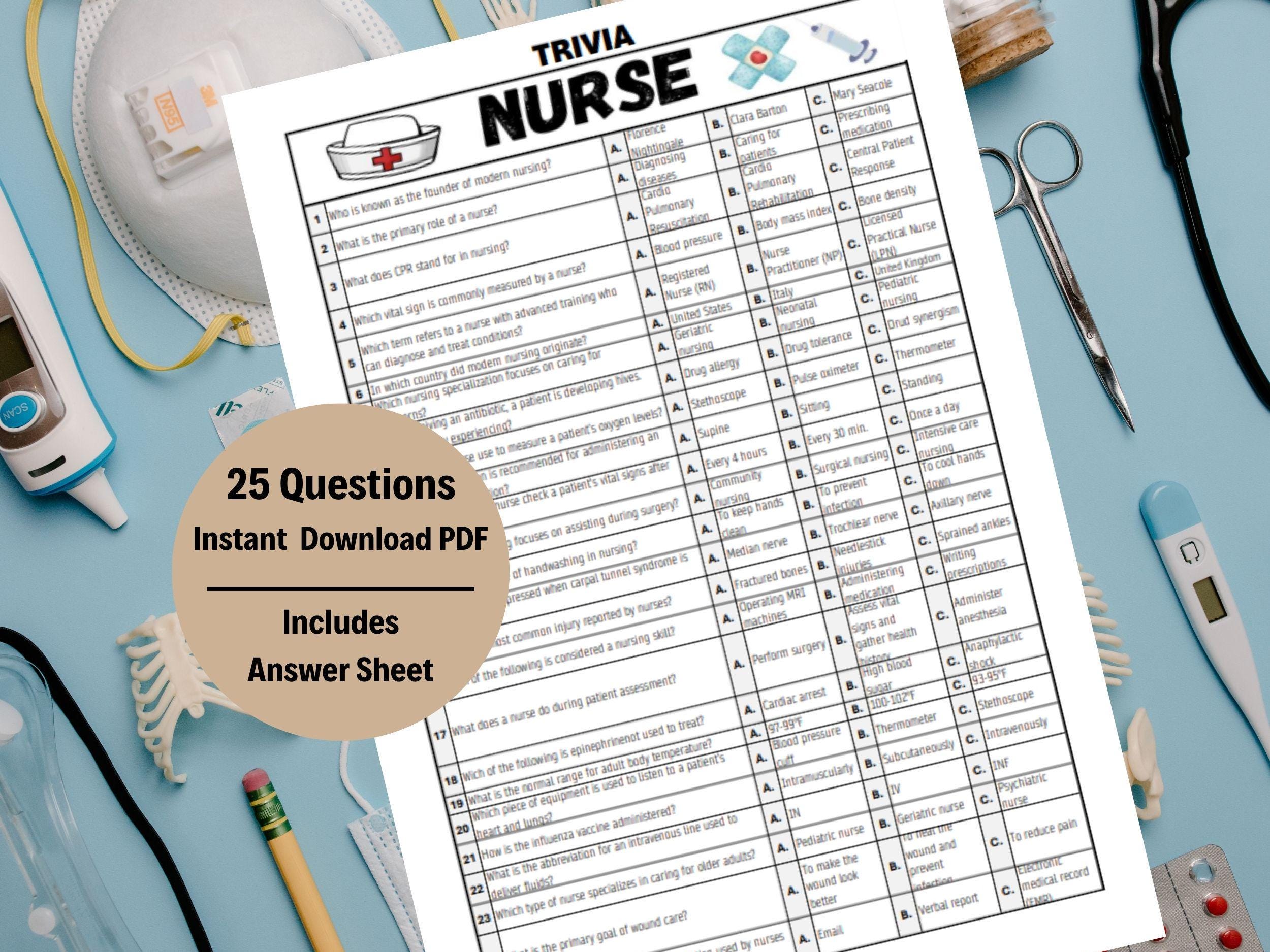 Nurse Trivia Game - Fun & Educational Quiz for Nurses and Healthcare ...
