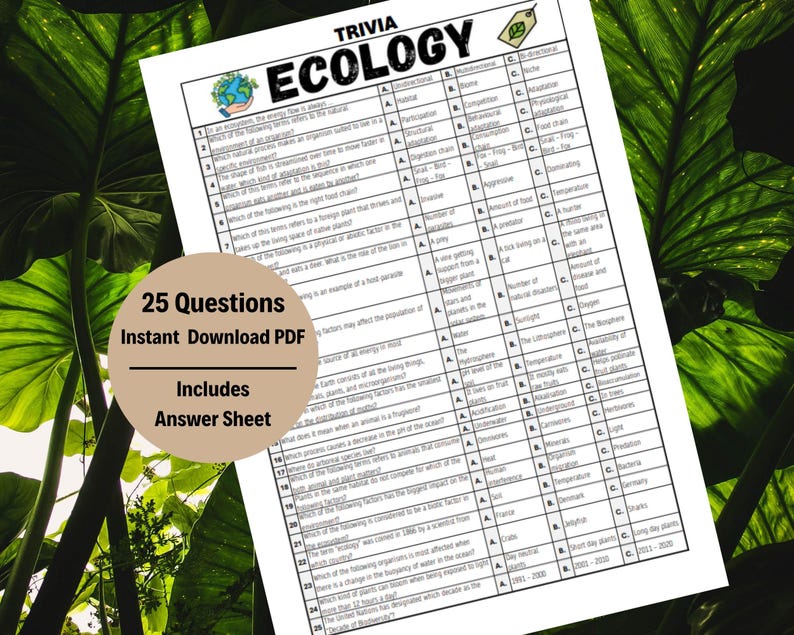 Eco Trivia Game: Environmental Quiz, Teacher Resources (digital ...