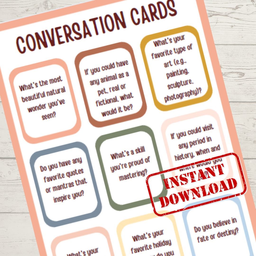 Icebreaker Games, Conversation Card, Icebreaker, Ice Breaker ...