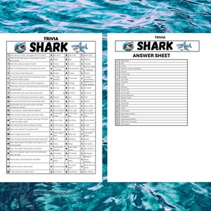 Shark Trivia Quiz: Fun Ocean Facts, Kids & Adults (digital Download) - Etsy