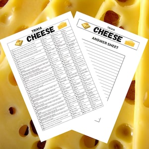 Cheese Trivia Quiz: 25 Questions, Wine Party Game (printable PDF) - Etsy