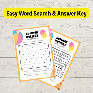 Summer Holiday Word Search Printable | Word Search Games | Printable ...